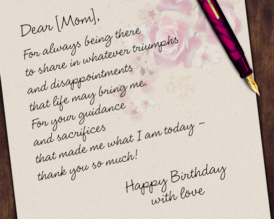 How To Write A Birthday Letter For Your Mom - Infoupdate.org