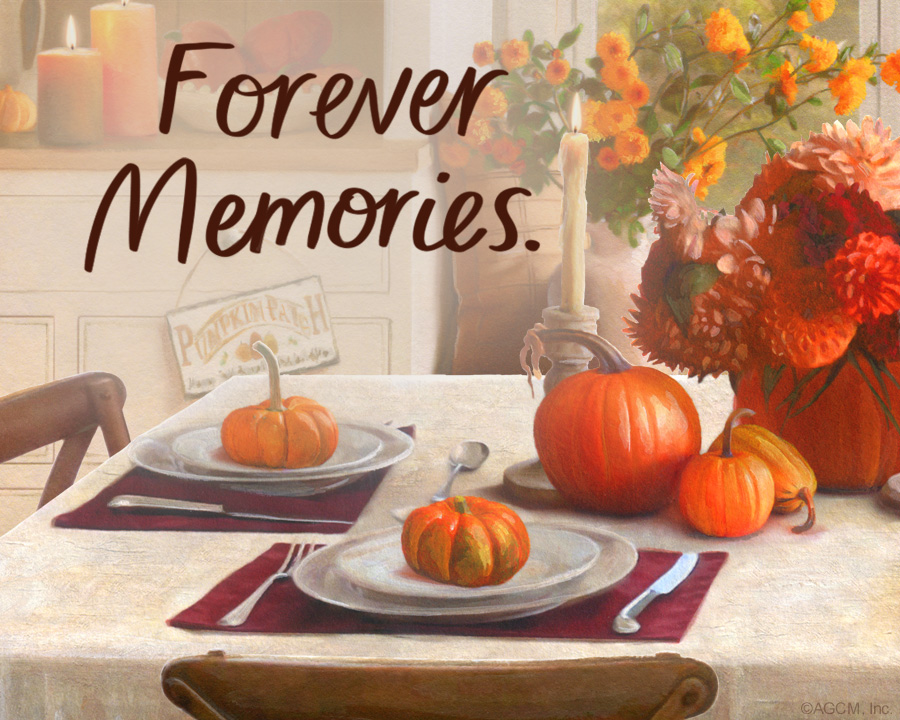 "Full Table, Fuller Hearts Thanksgiving (Personalize)" | ecard | Blue ...