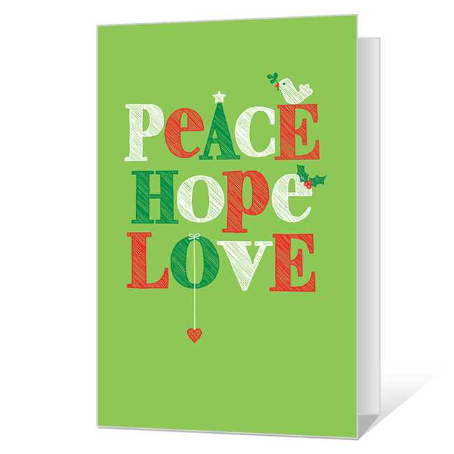 Holiday Cards Peace Hope Love