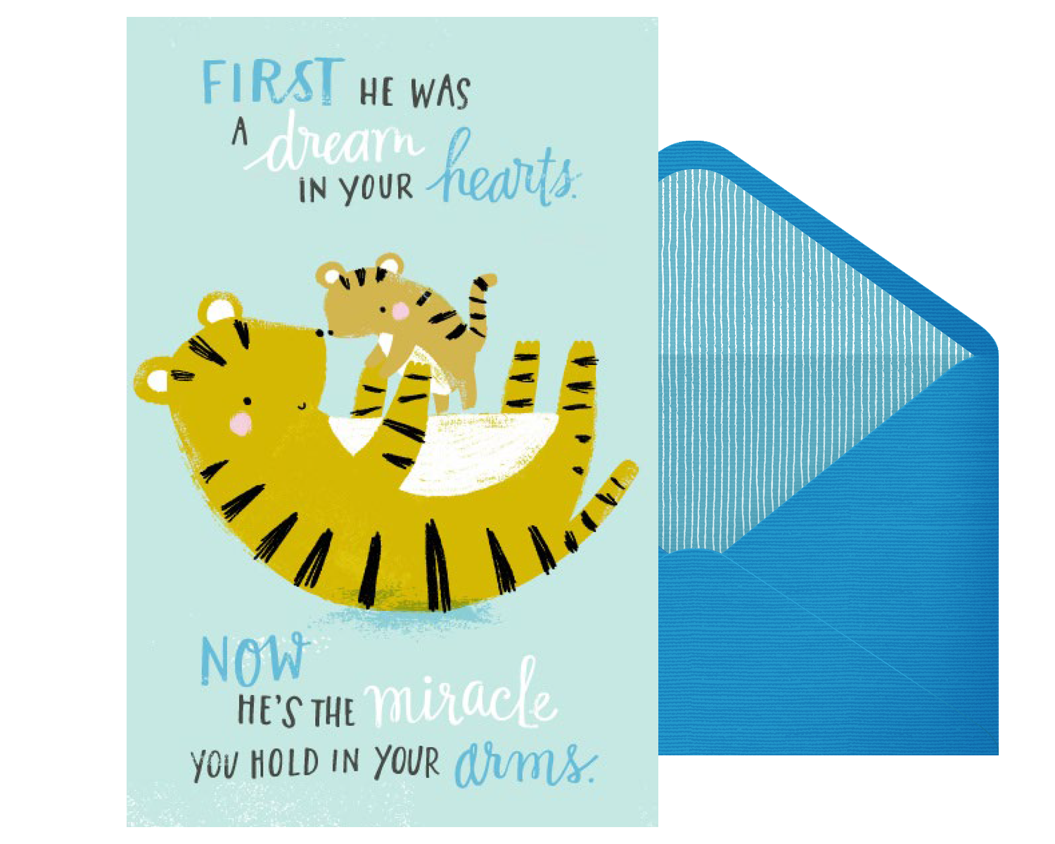 "Baby Boy Tiger" | Creatacard™ | Blue Mountain