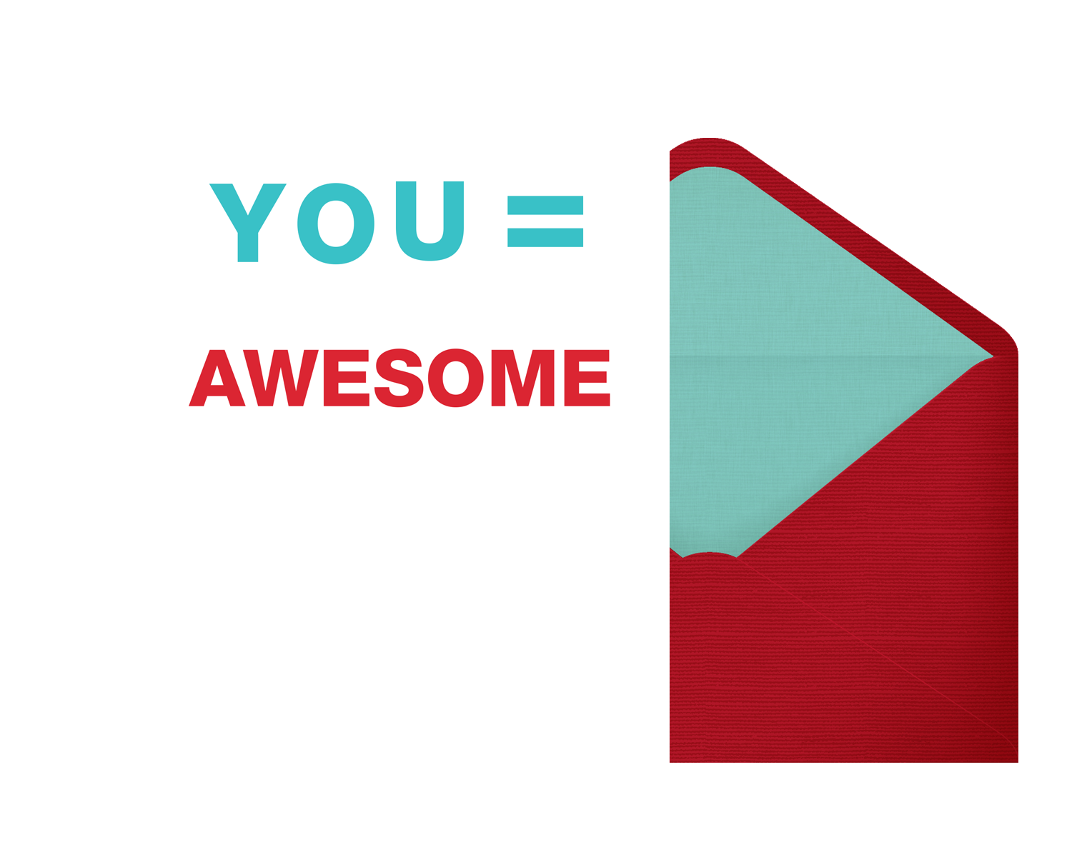"You Equal Awesome" | Creatacard™ | Blue Mountain
